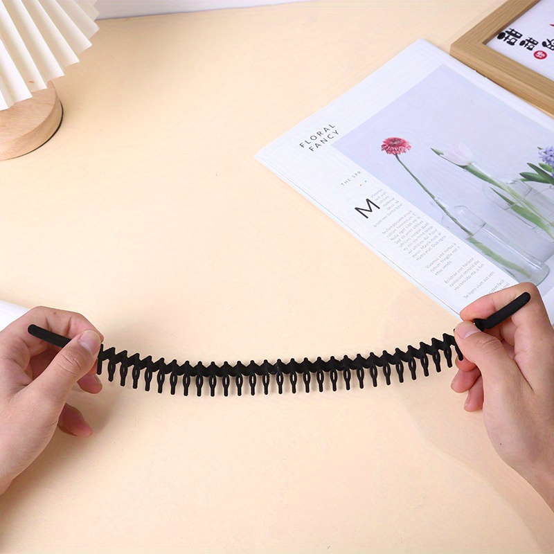 flocking hair hoop elegant headband teeth non slip hair - Temu Canada