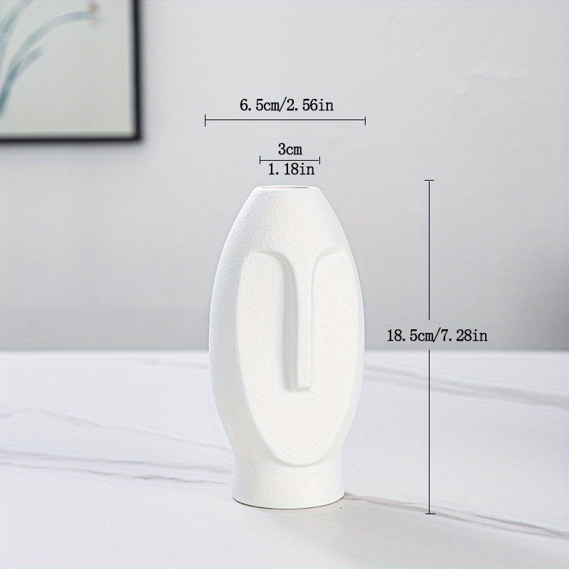 Ceramic Abstract Face Design Flower Vase Art Face Vase Home - Temu ...