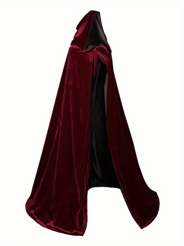 Halloween Costume Death God Large Cape Velvet Hooded Party Double Sided ...