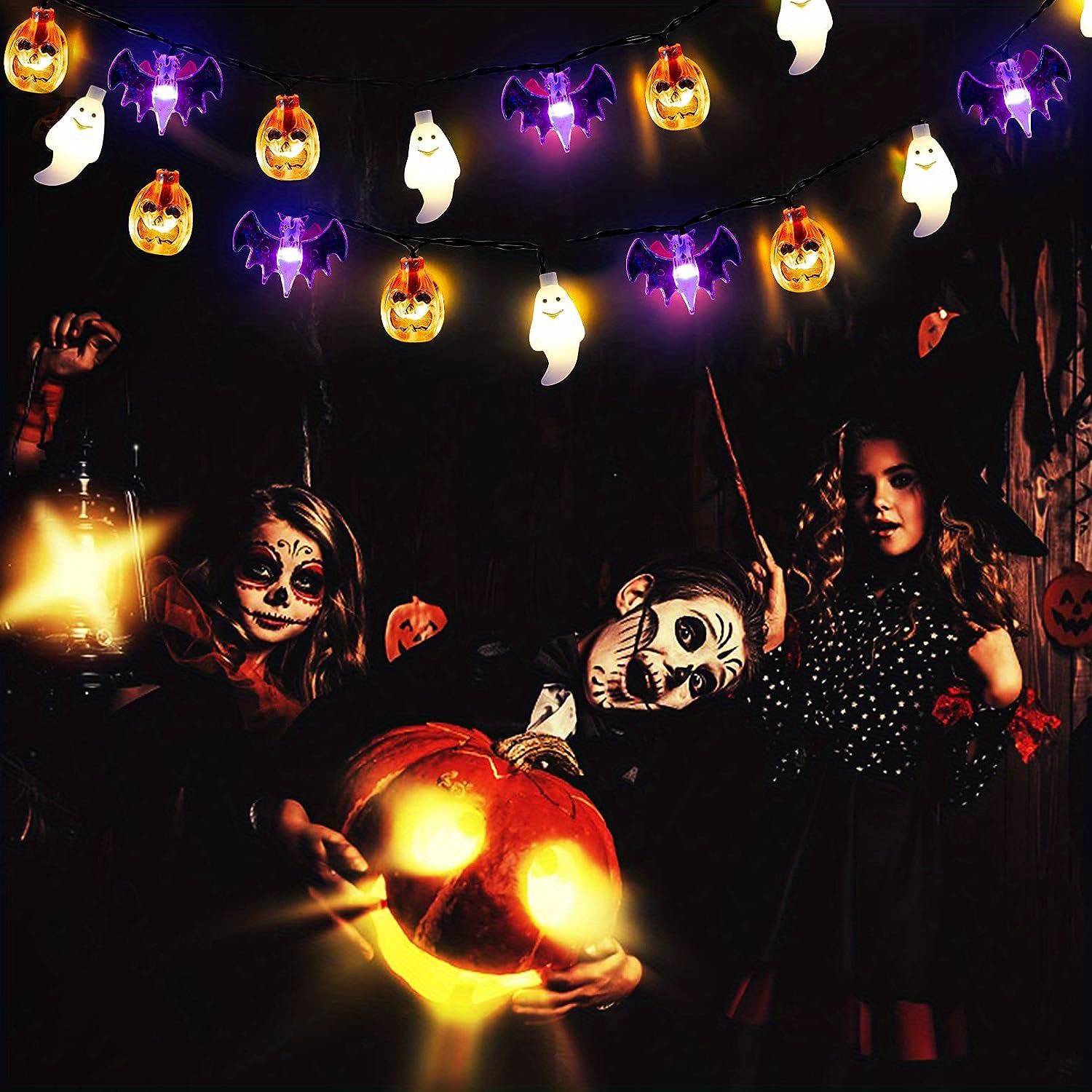 20/40 Led Halloween String Lights Battery Operated 3d - Temu Australia