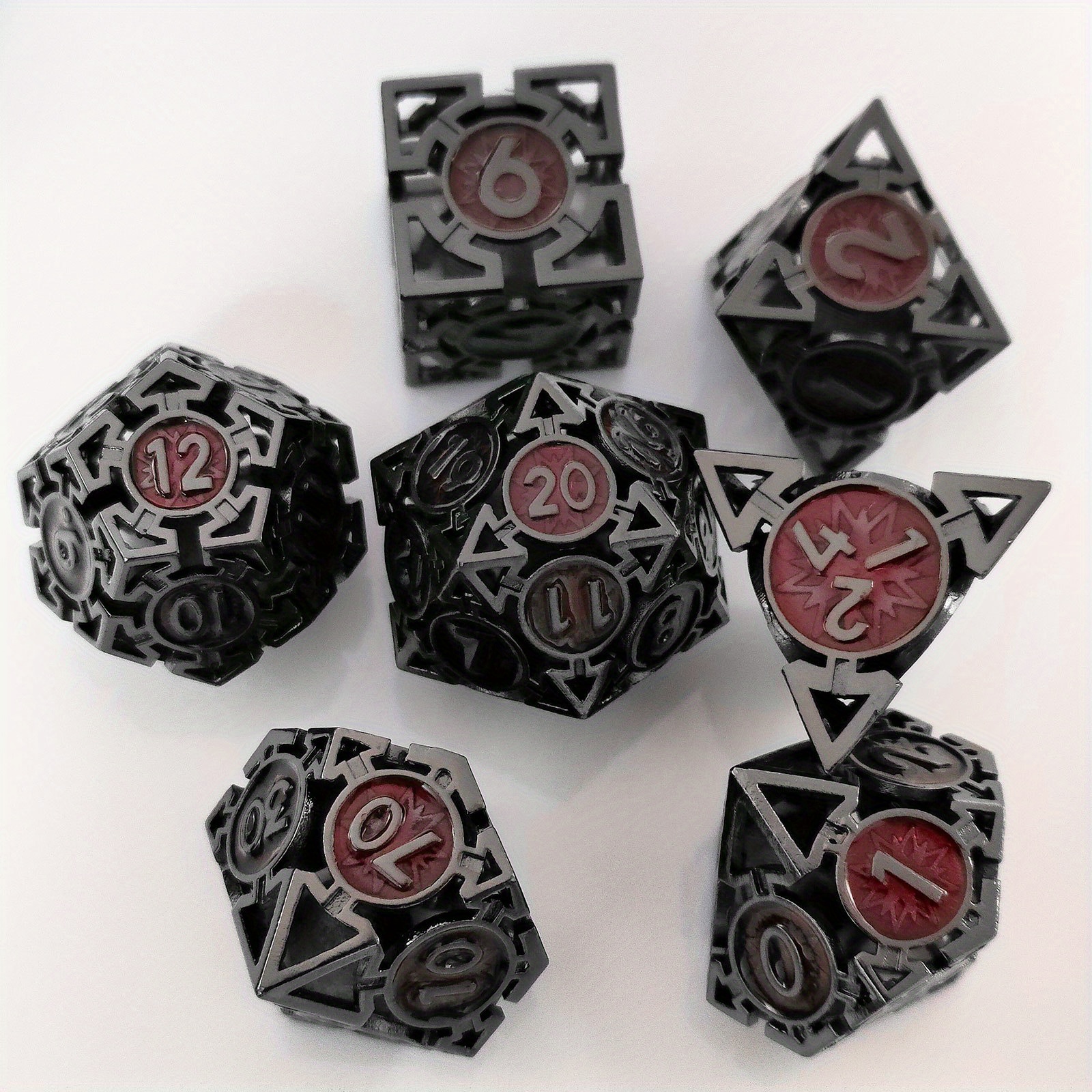 metal hollow dice set polyhedral dice rpg tabletop game - Temu Australia