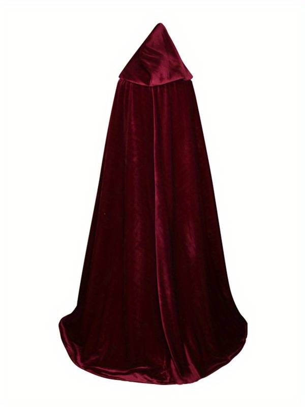 Halloween Costume Death God Large Cape Velvet Hooded Party Double Sided ...