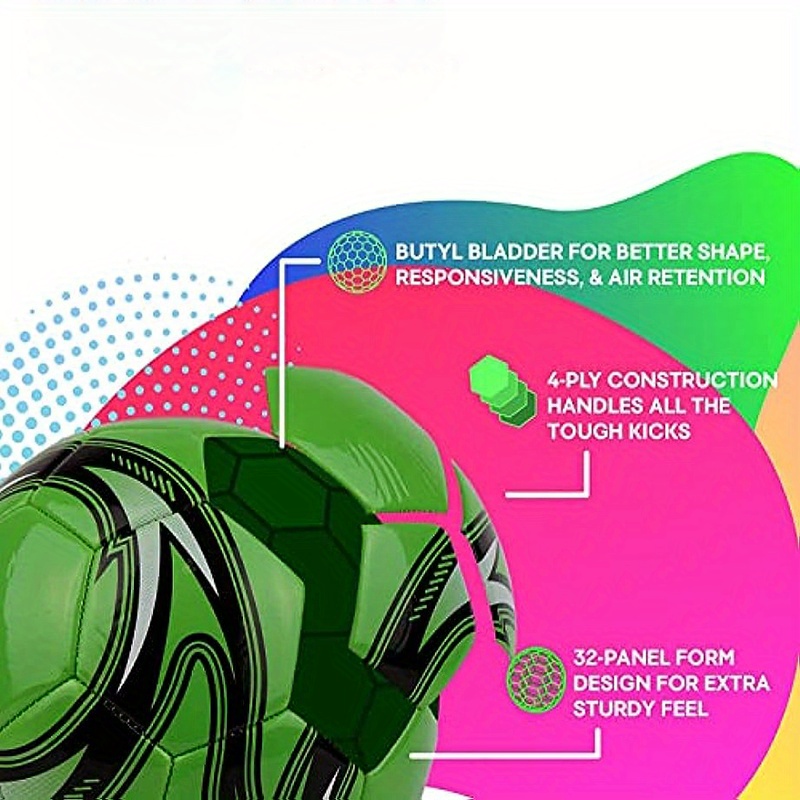 Size 5 Soccer Ball Official 5 Colors Spiral - Temu