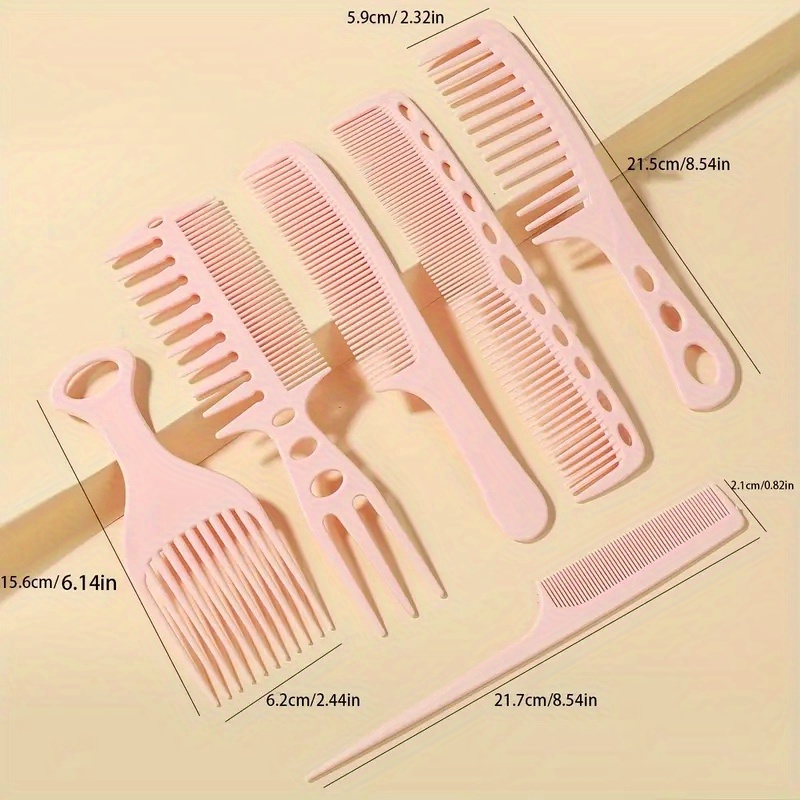 Wide Tooth Hair Comb Set Oil Head Double Sided Hair Styling - Temu ...