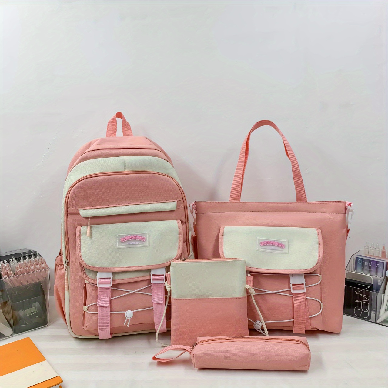 Kawaii Laptop Backpack Set Aesthetic Preppy Style Travel - Temu Netherlands