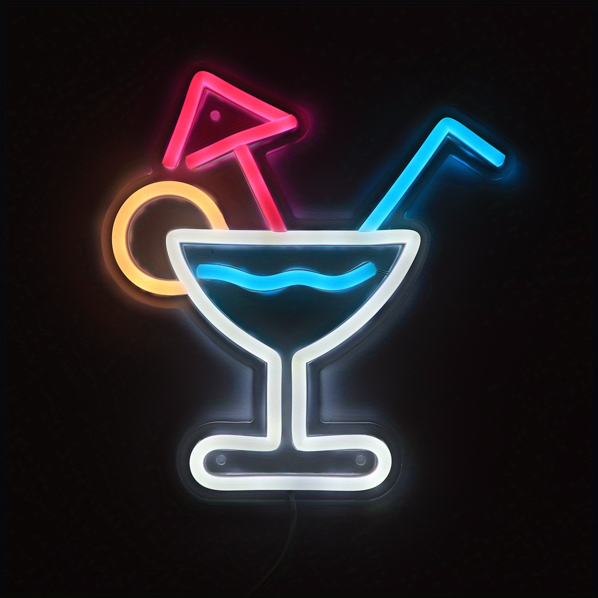 Creative Cool Cocktails Umbrella Wall Led Neon Sign Pub - Temu