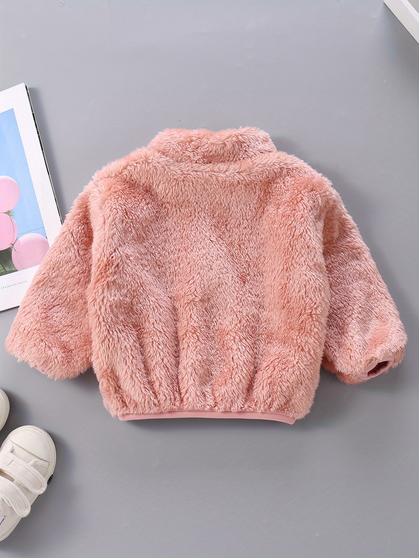 Girls' Coat Flannel Autumn/winter Fleece Jacket Baby Double - Temu ...