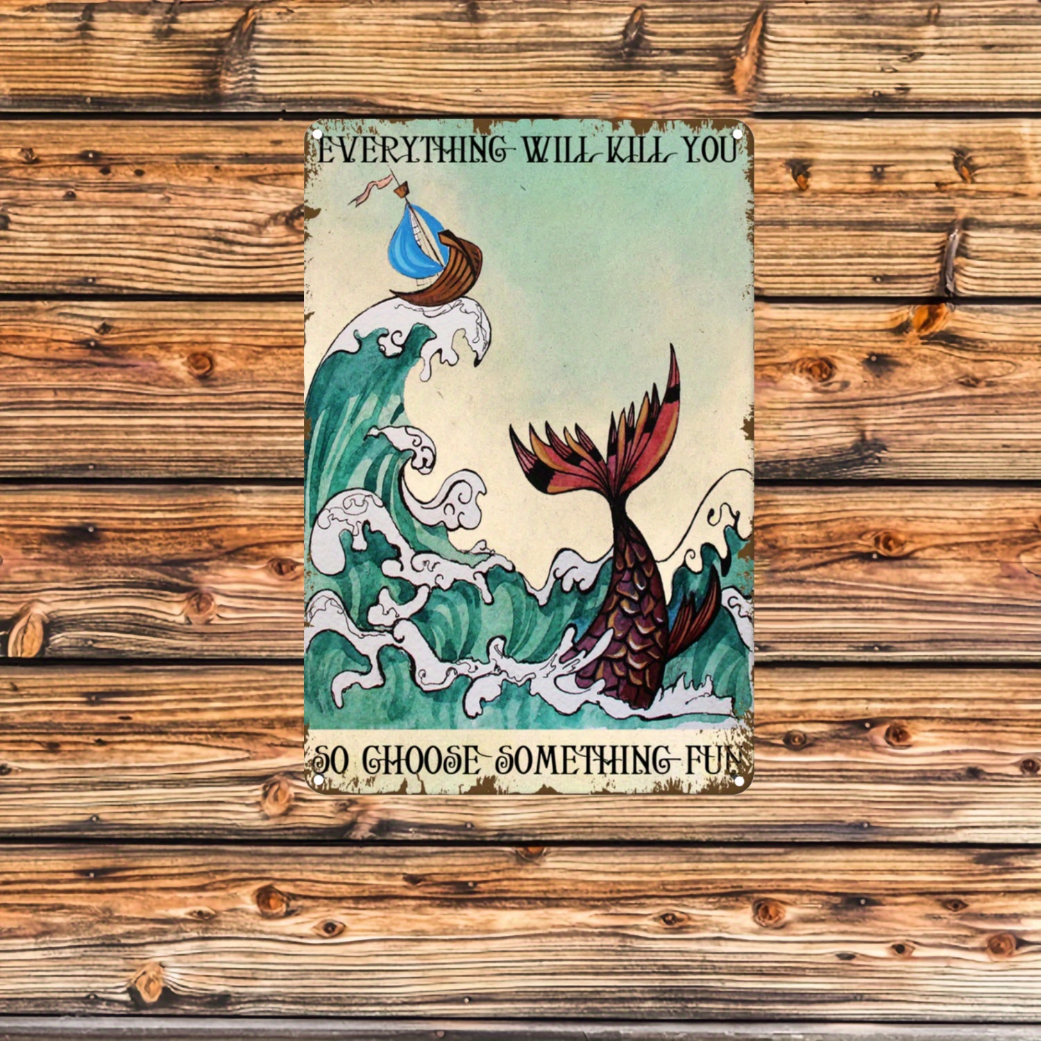 Decor Tin Sign Everything Kill Choose Something Fun Metal - Temu Australia