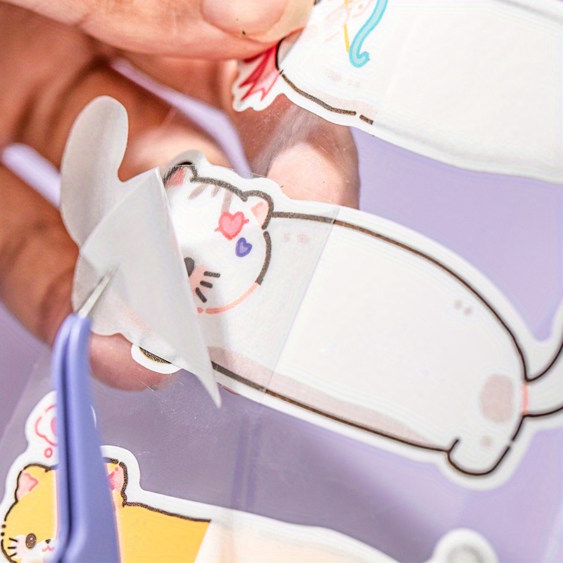 Multifunctional Name Stickers Cat Blank Written School - Temu New Zealand