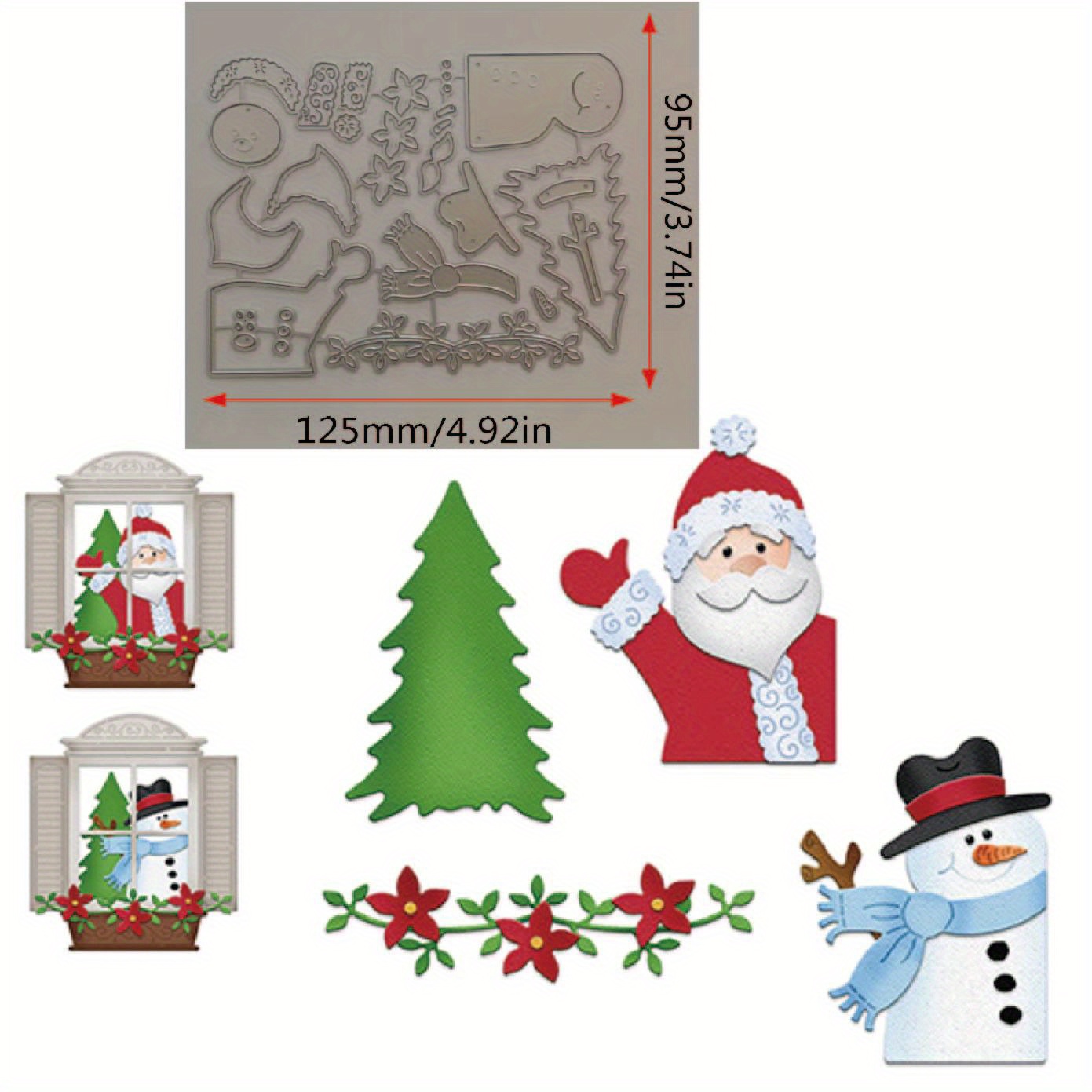 Christmas Snowman Elk Metal Cutting Dies - Temu