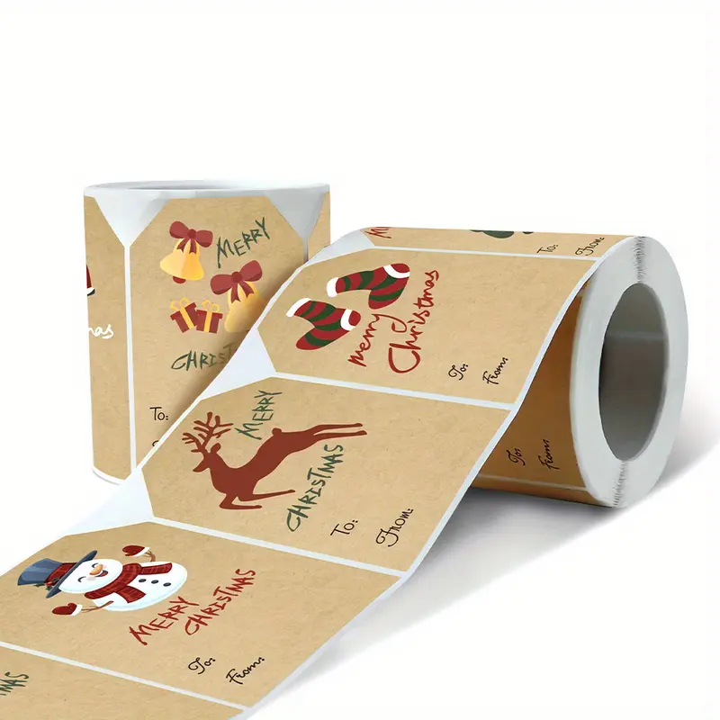 Christmas Stickers Gift Stickers Cartoon Kraft Paper Labels - Temu Christmas Stickers Gift Stickers Cartoon Kraft Paper Labels - Temu