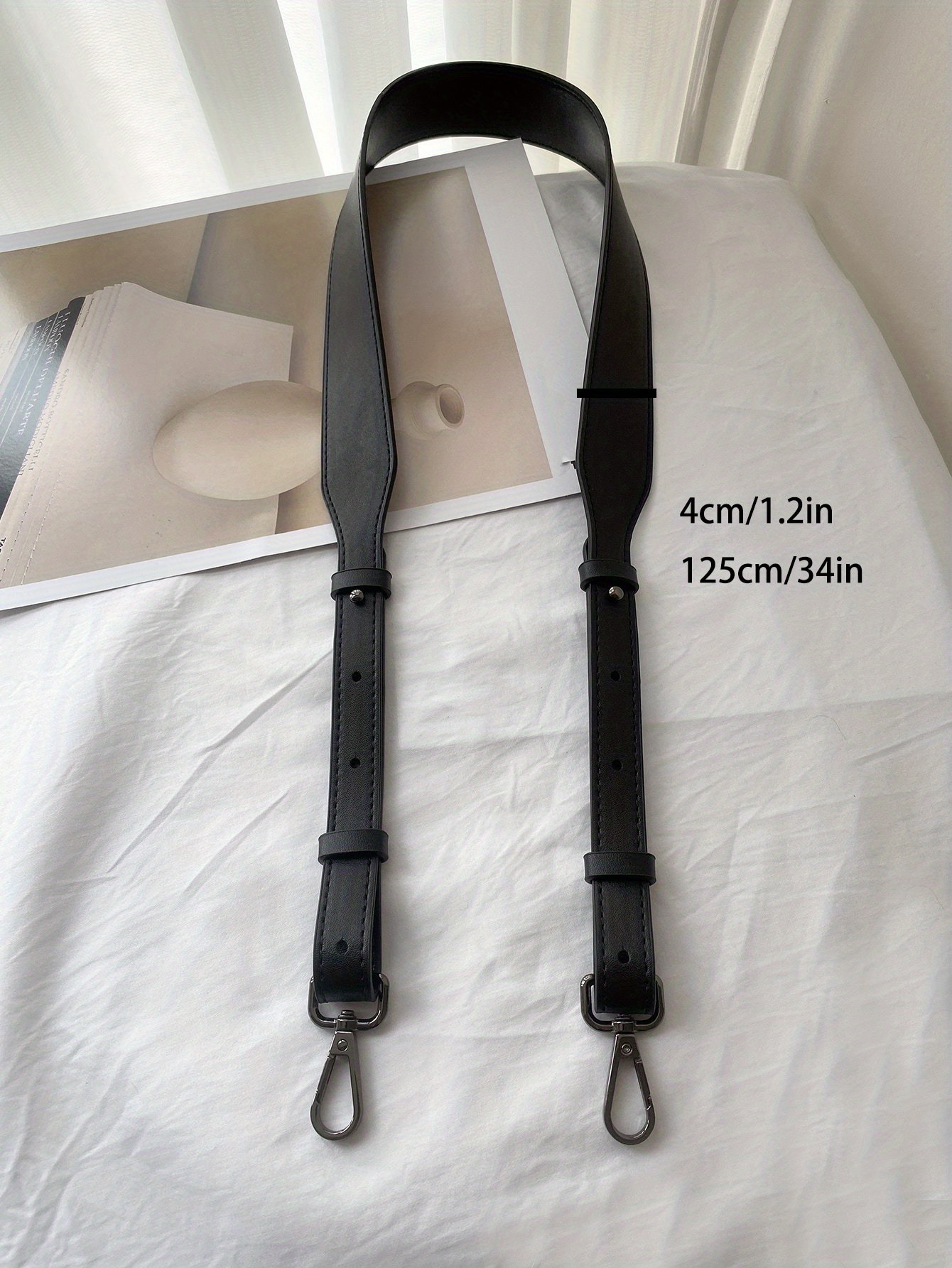 pu leather adjustable bag strap fashion simple bag strap - Temu