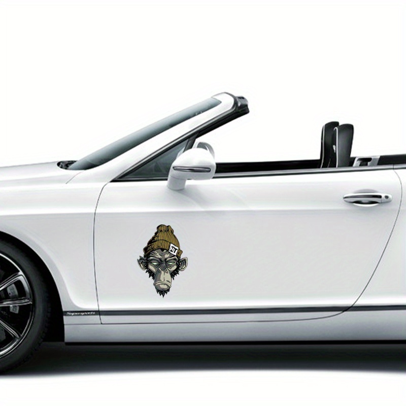 Creative Monkey Car Sticker Cartoon Style Self - Temu Portugal