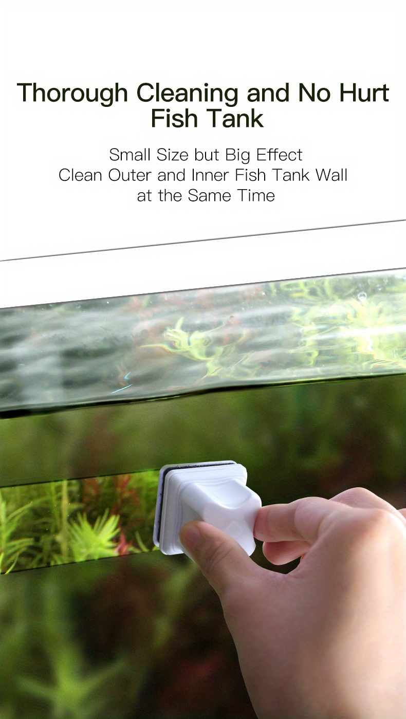 mini aquarium magnetic cleaning brush glass algae removal - {region_name}