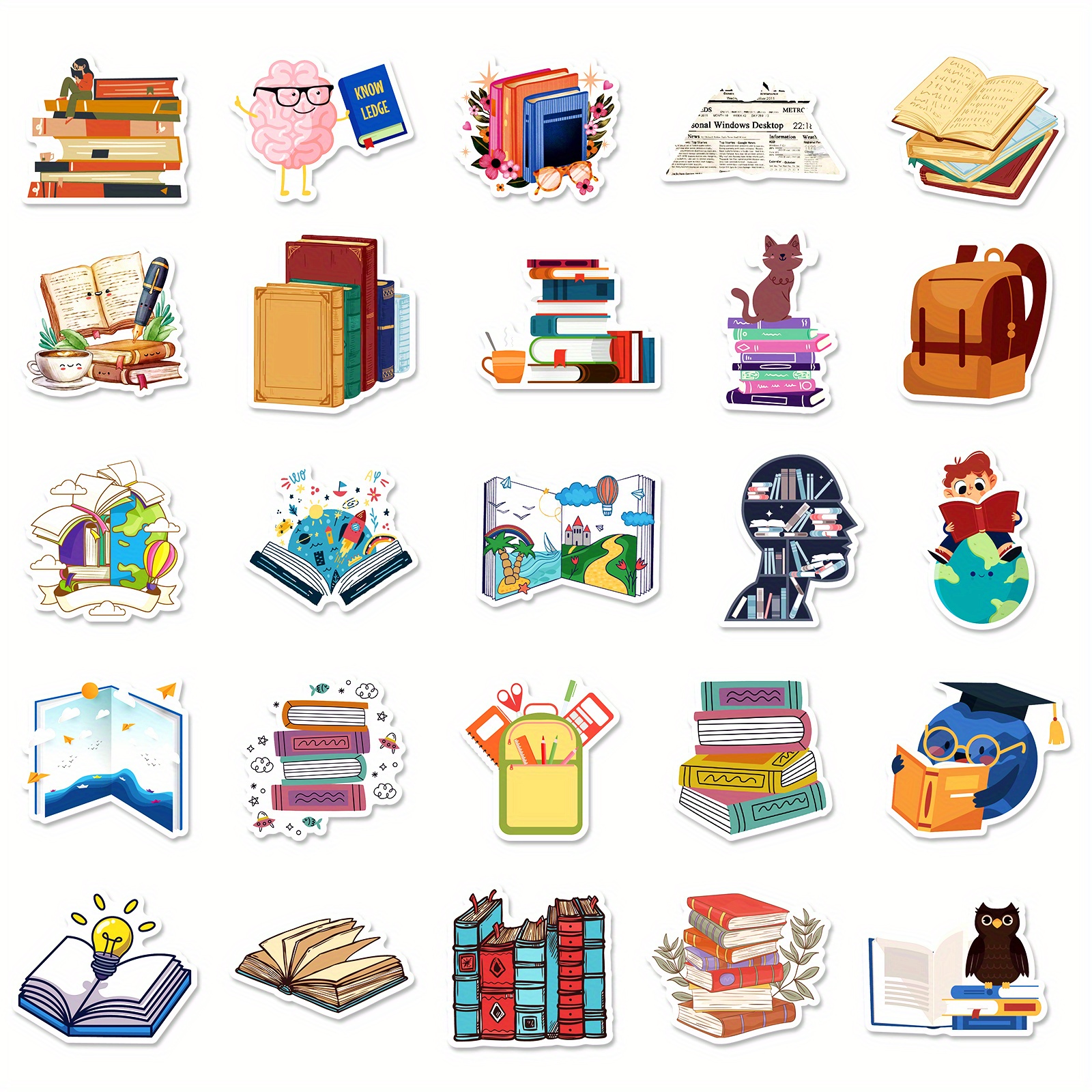 Book Stickers reading Books Series Stickers Water Bottles - Temu