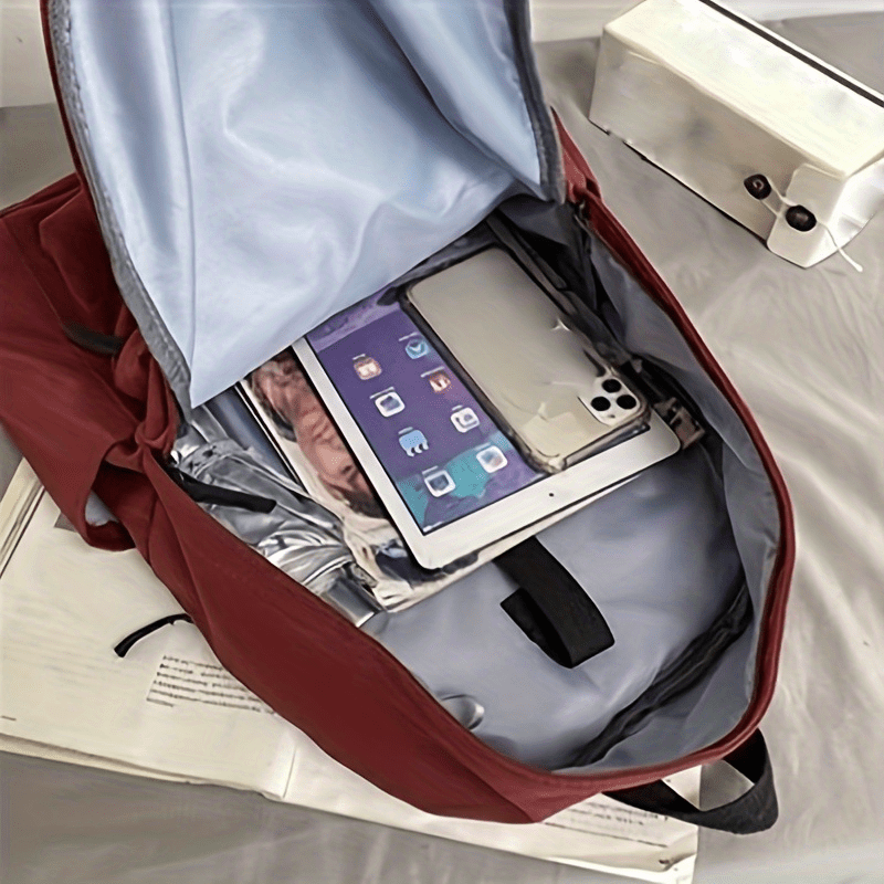 trendy backpack college style bag simple large capacity - Temu Canada