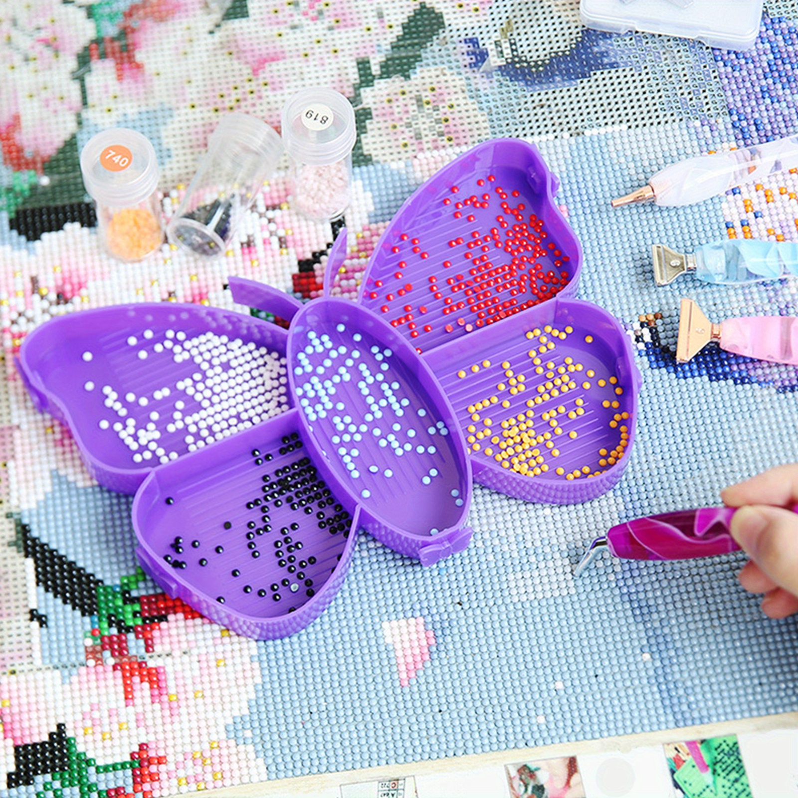 Diy Diamond Painting Tool Set Butterfly Multifunctional Flip - Temu ...