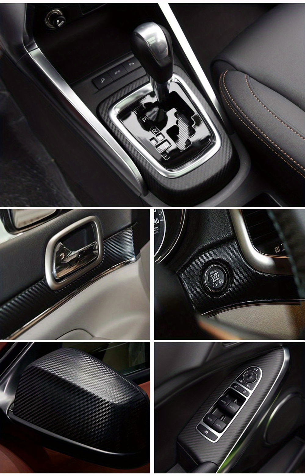 3d Carbon Fiber Vinyl Film Car Stickers Waterproof Diy - Temu Ireland