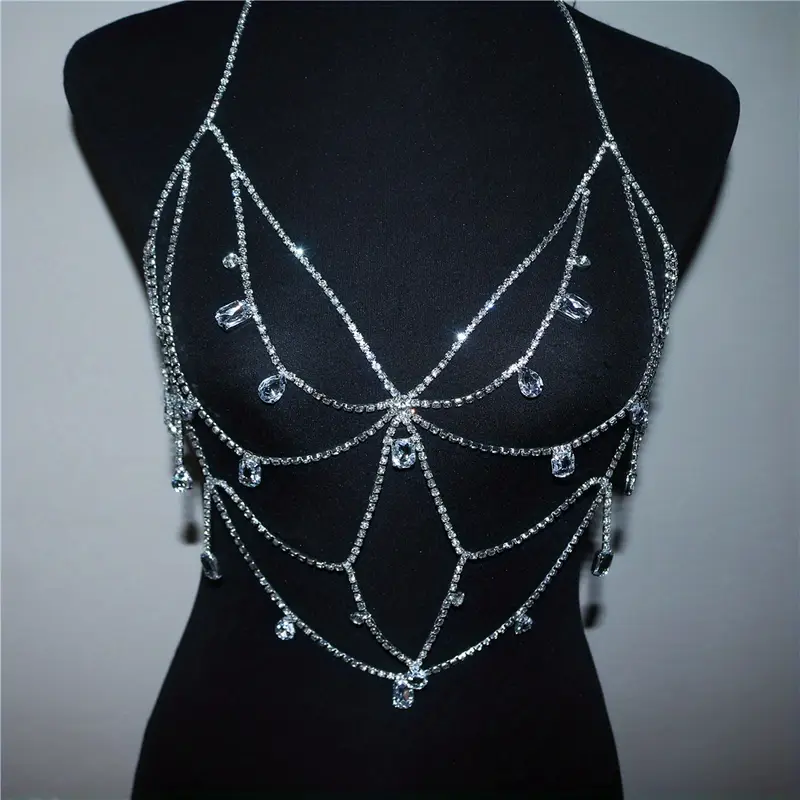 Luxury Statement Rhinestone Body Chain Sexy Nightclub Temu Australia
