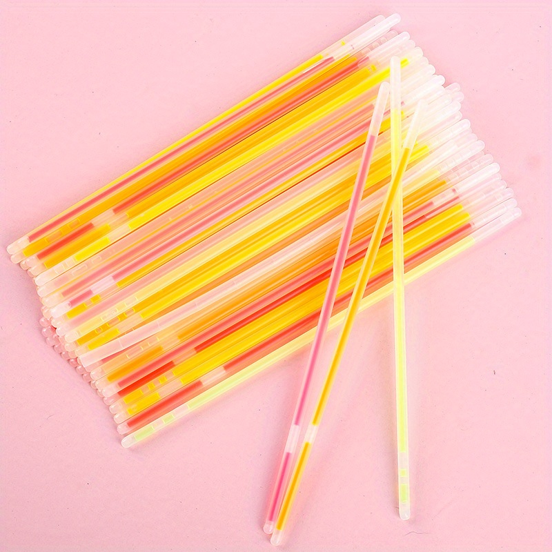 100pcs Disposable Fluorescent Sticks Outdoor Camping Stick Wedding ...