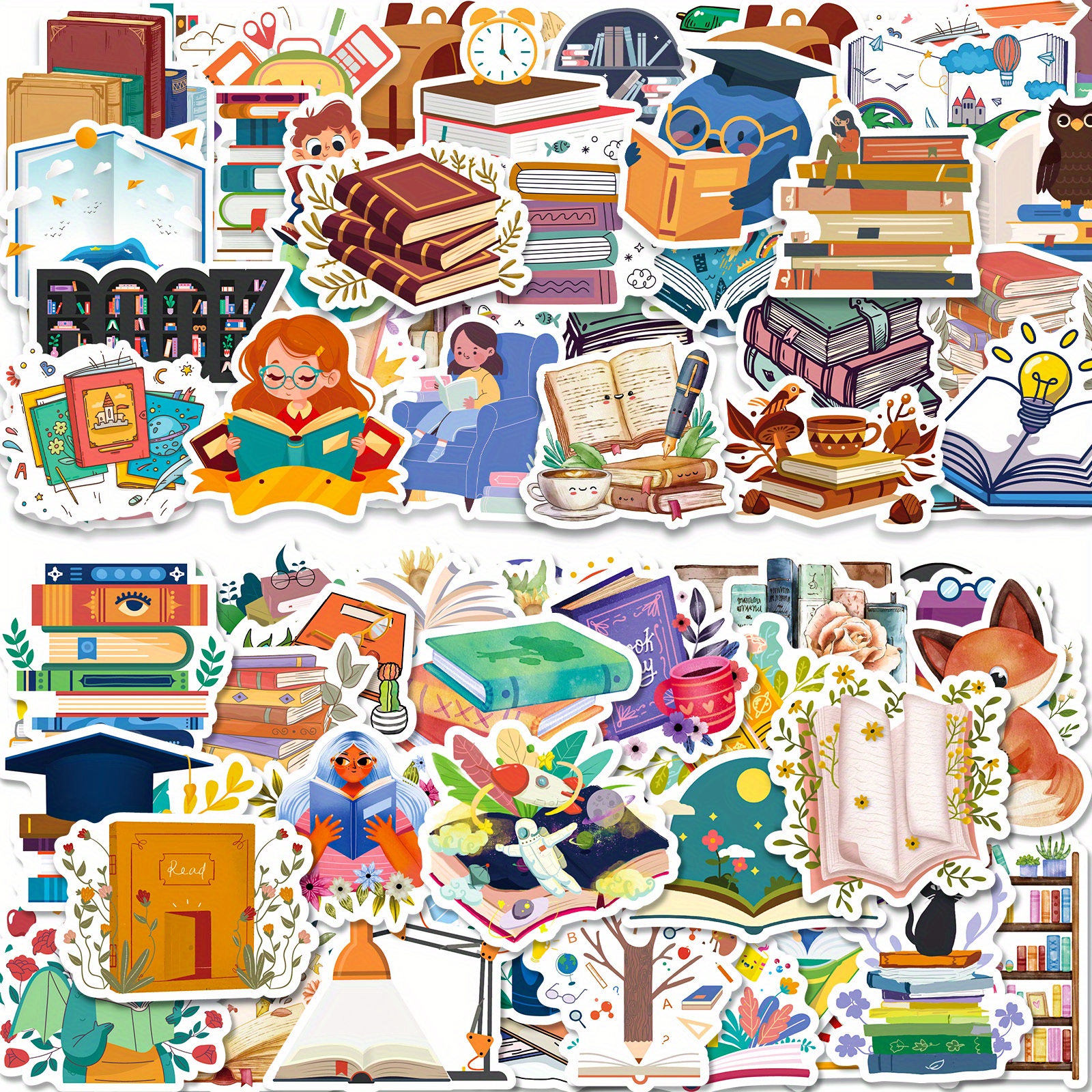 Book Stickers reading Books Series Stickers Water Bottles - Temu