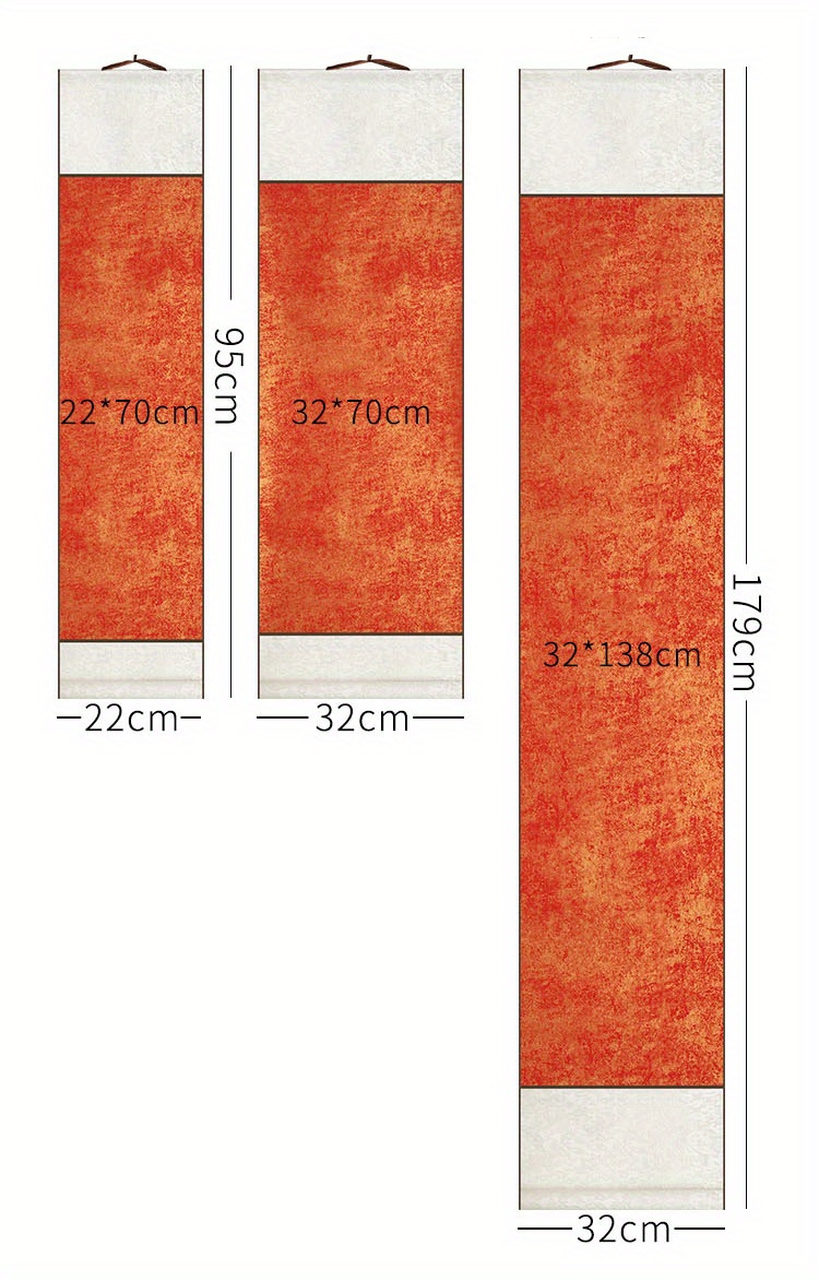 1pc Blank Rice Paper Scroll For Brush Calligraphy Hanging Shaft ...