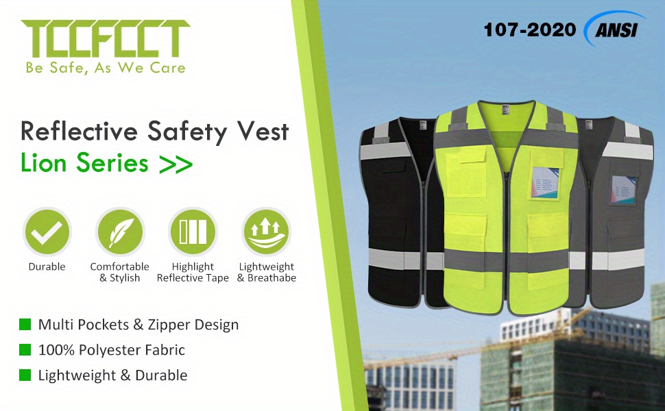 Safety Vest 5 Pockets High Visibility Reflective - Temu