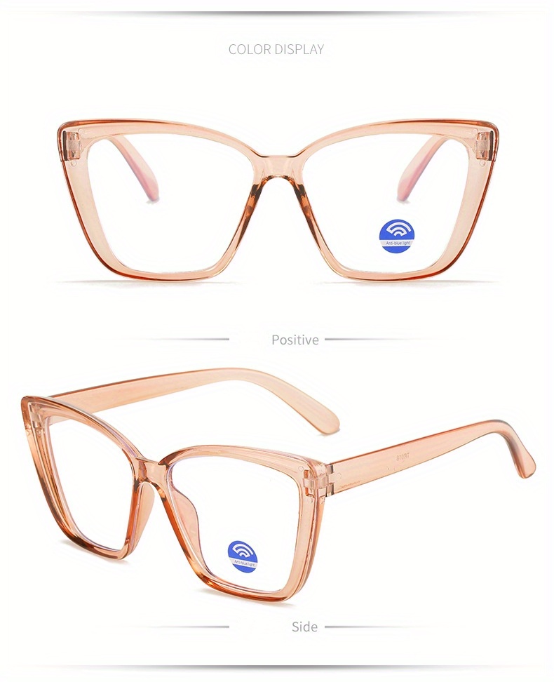 Fashion Jelly Color Frame Clear Lens Glasses Computer - Temu
