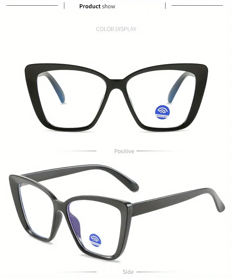 Fashion Jelly Color Frame Clear Lens Glasses Computer Temu