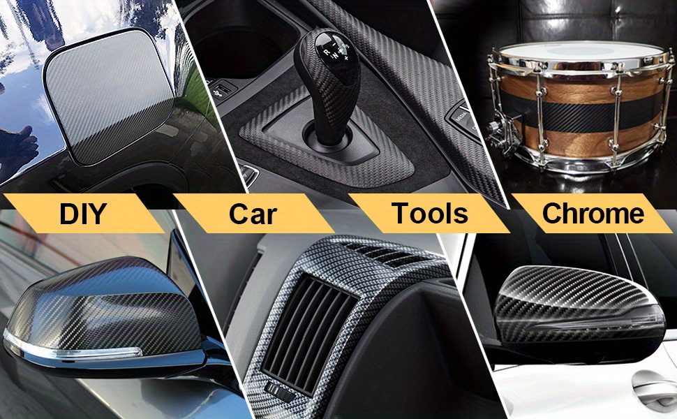 3d Carbon Fiber Vinyl Film Car Stickers Waterproof Diy - Temu Ireland