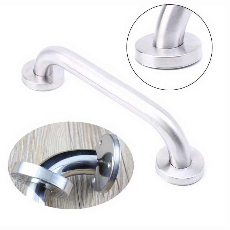 Stainless Steel Bathroom Shower Support Wall Grab Bar Safety - Temu New ...