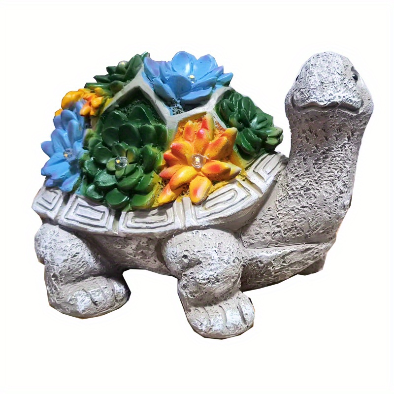 Outdoor Solar Light Garden Decoration Turtle Statue - Temu
