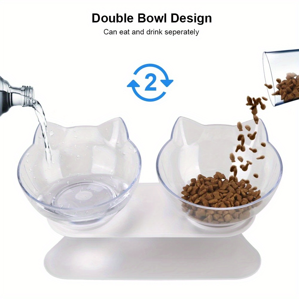Cat Bowl Stand Elevated Plastic Cat - Temu United Kingdom
