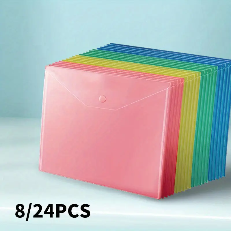 824個 A4レターサイズのプラスチック封筒 厚みのある素材 素早く閉まり 学校や事務用品に最適 防水素材 Temu Japan