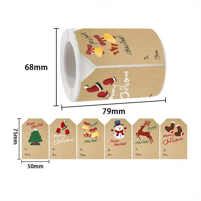Christmas Stickers Gift Stickers Cartoon Kraft Paper Labels - Temu Christmas Stickers Gift Stickers Cartoon Kraft Paper Labels - Temu