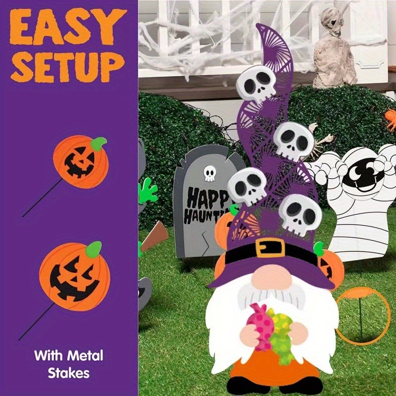 Garden Stake Halloween Decor Insert Plaque Statue - Temu Canada