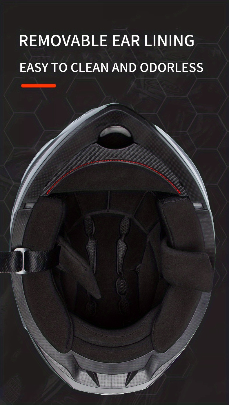 Crown Racing Motorcycle Dual Visor Modular Helmet Dot Authentication ...