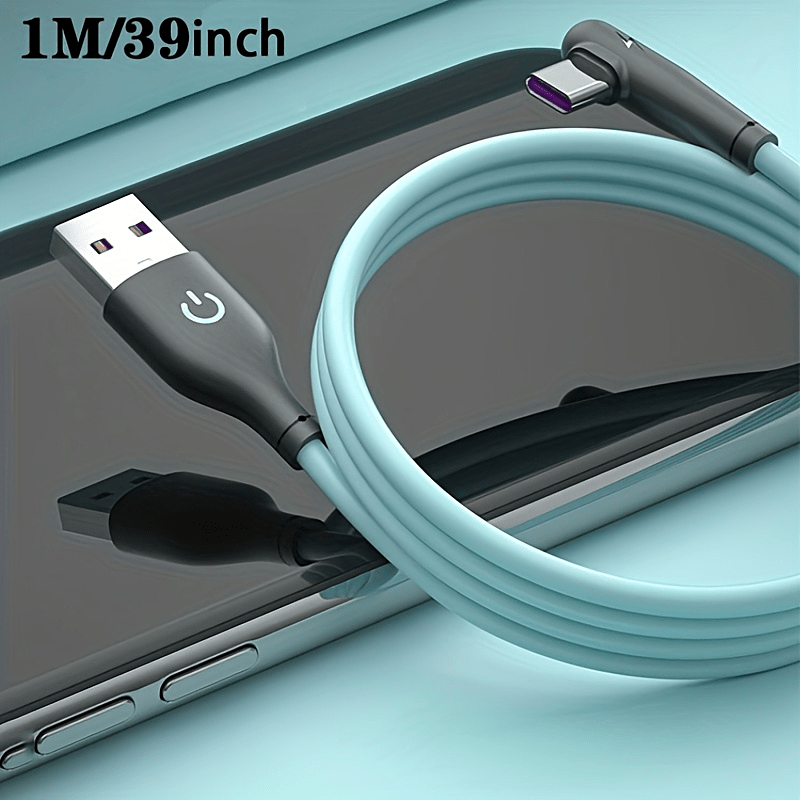 Skin Friendly Texture Usb Charging Cable Supporting 3a - Temu
