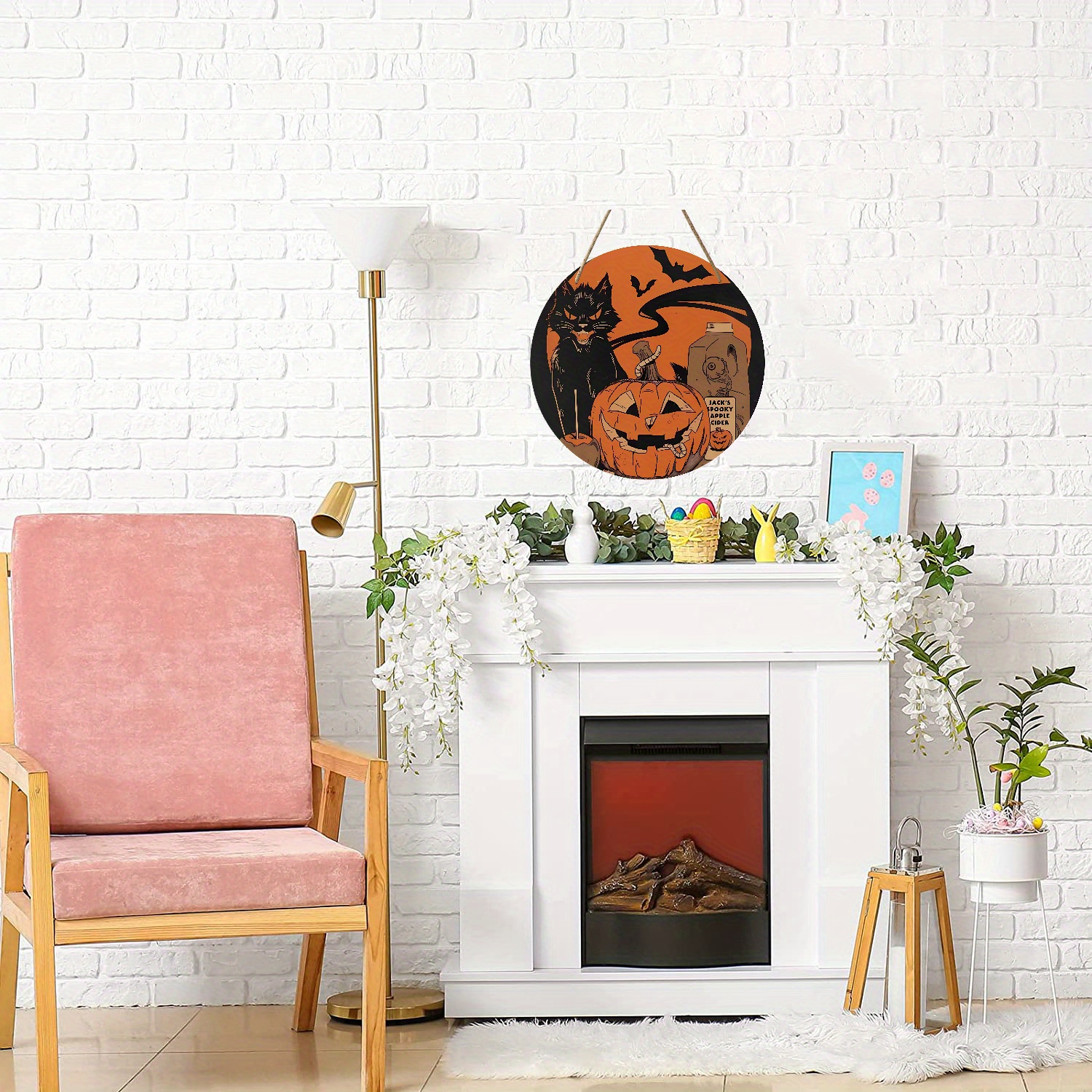 Happy Halloween Door Welcome Sign Pumpkin Ghost Village Wall - Temu New ...