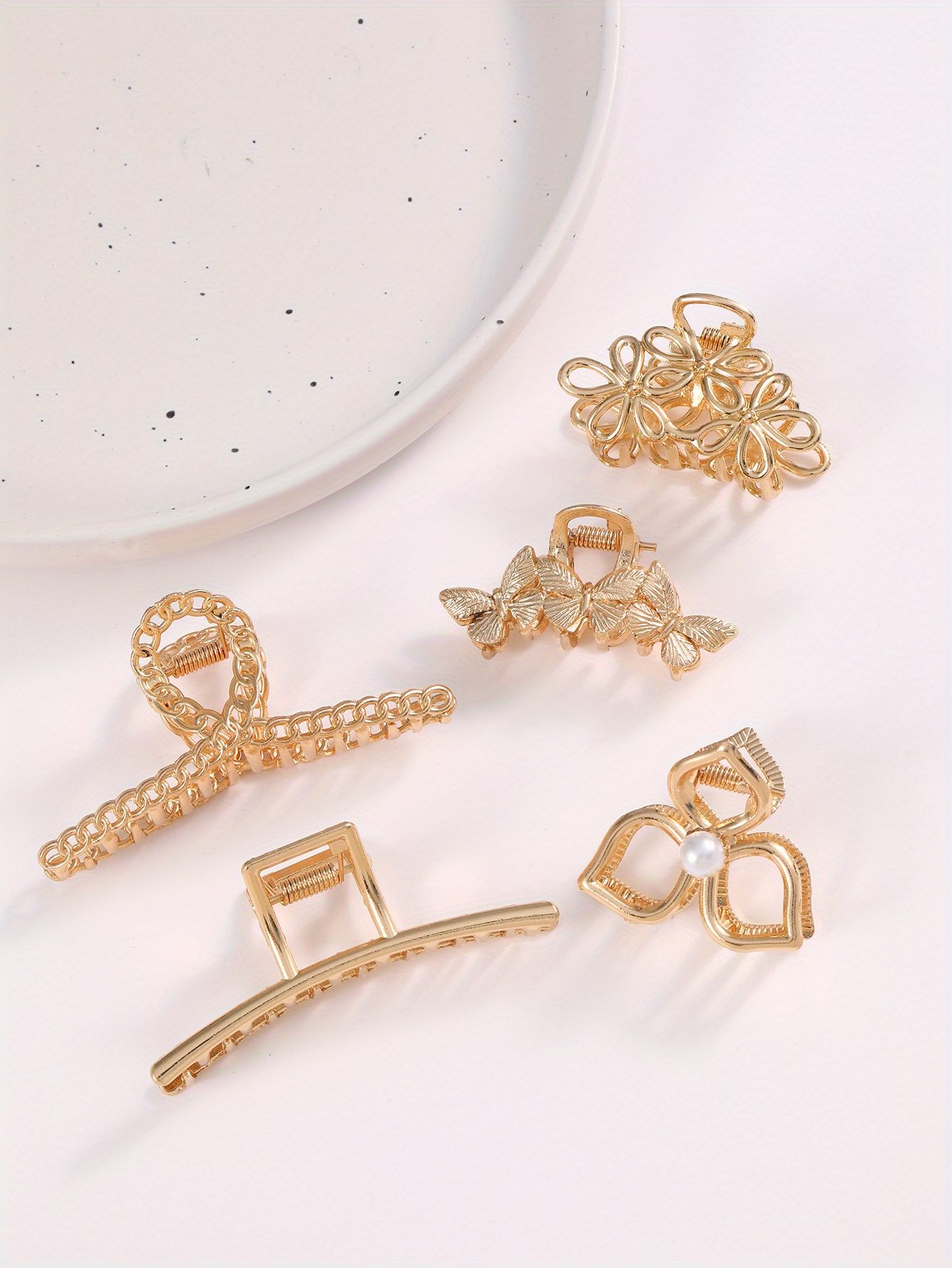 Alloy Hair Claw Clip Jaw Barrettes Non Slip Hair Clips Thin - Temu United