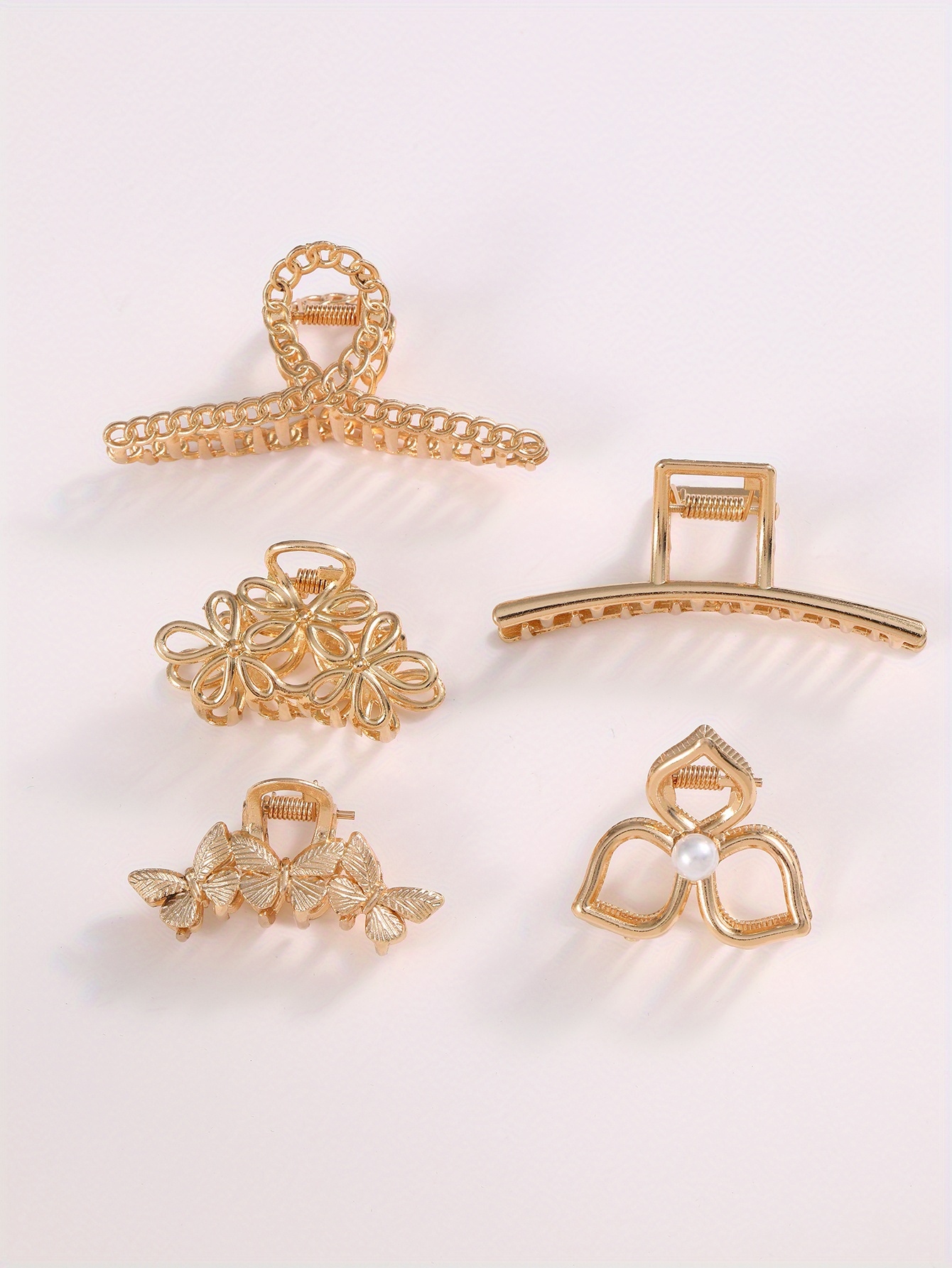 Alloy Hair Claw Clip Jaw Barrettes Non Slip Hair Clips Thin - Temu United