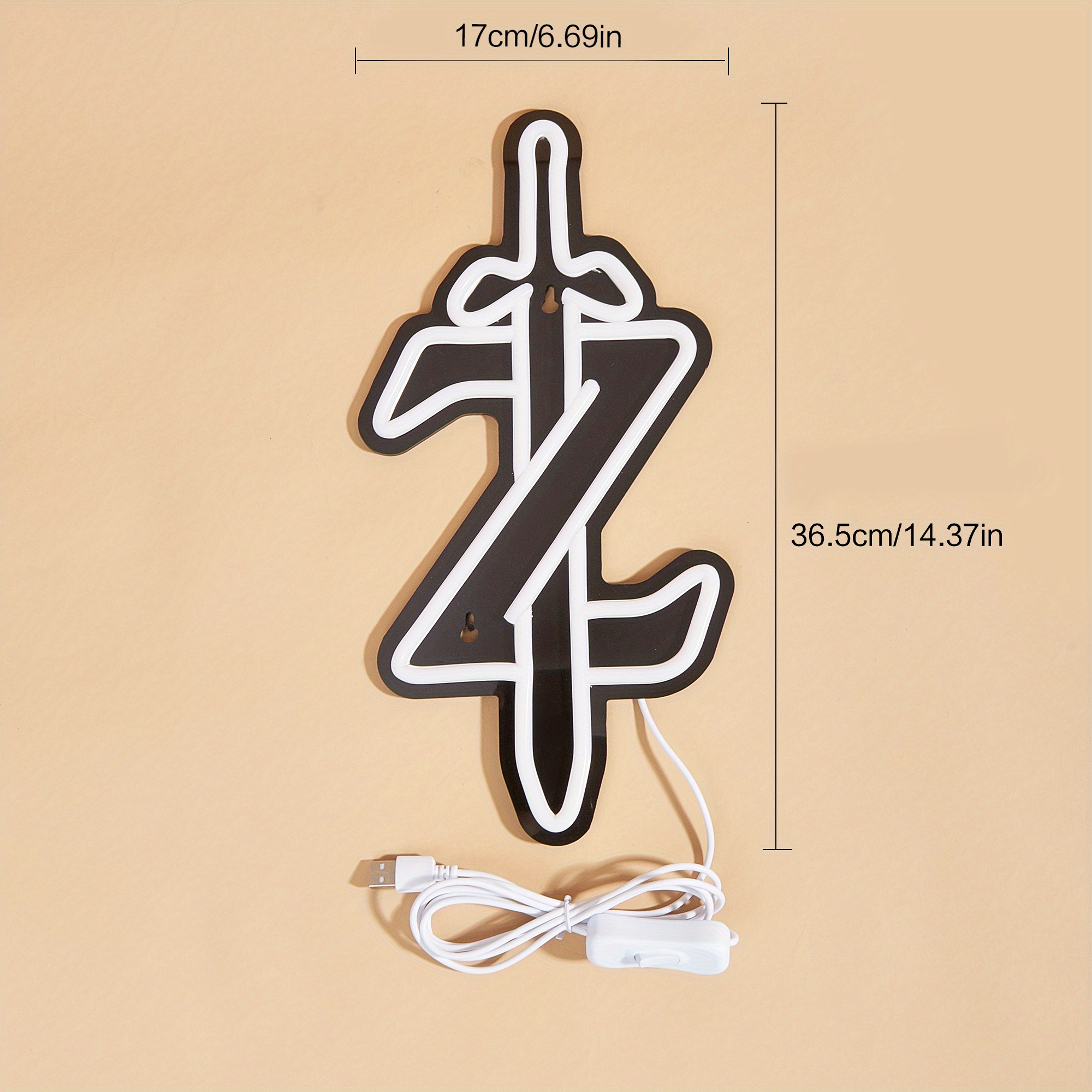 Sword Led Neon Sign Wall Table Decor Light Signs Usb Powered - Temu