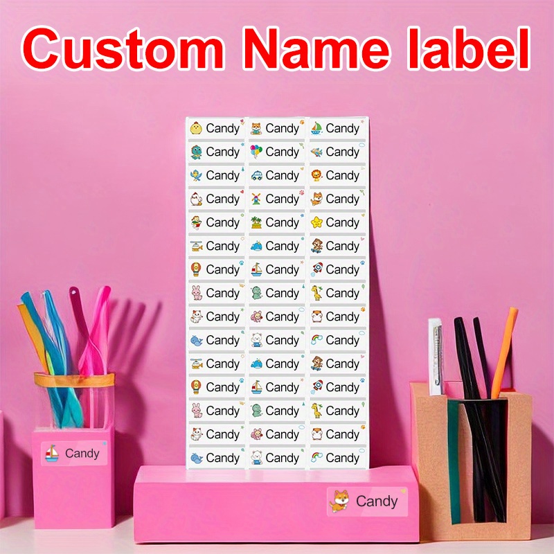 Remarkable Transparent Name Label Custom made Waterproof - Temu Canada