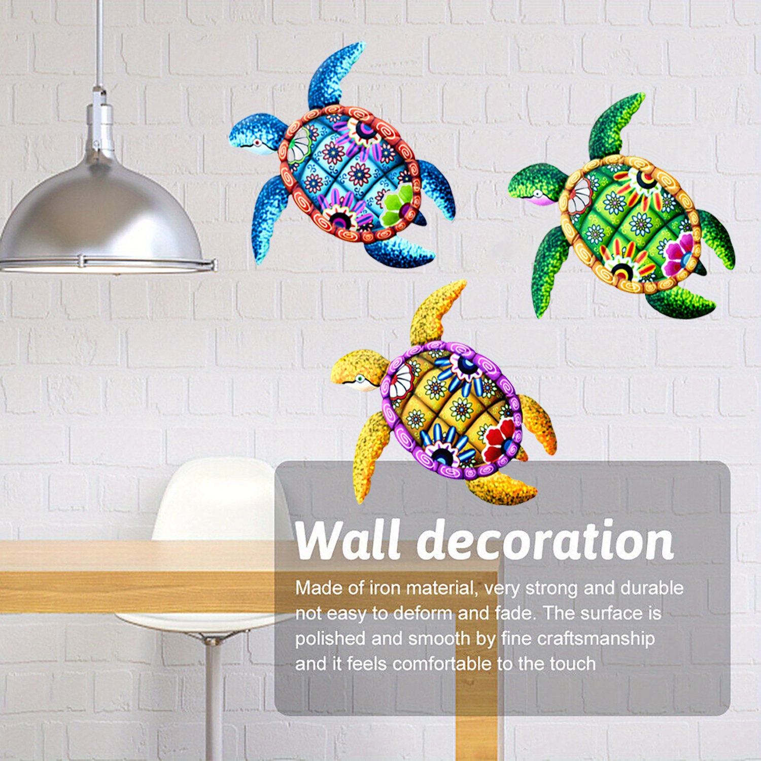 Metal Turtle Hanging Sculpture Wall Plaque Home Bathroom - Temu