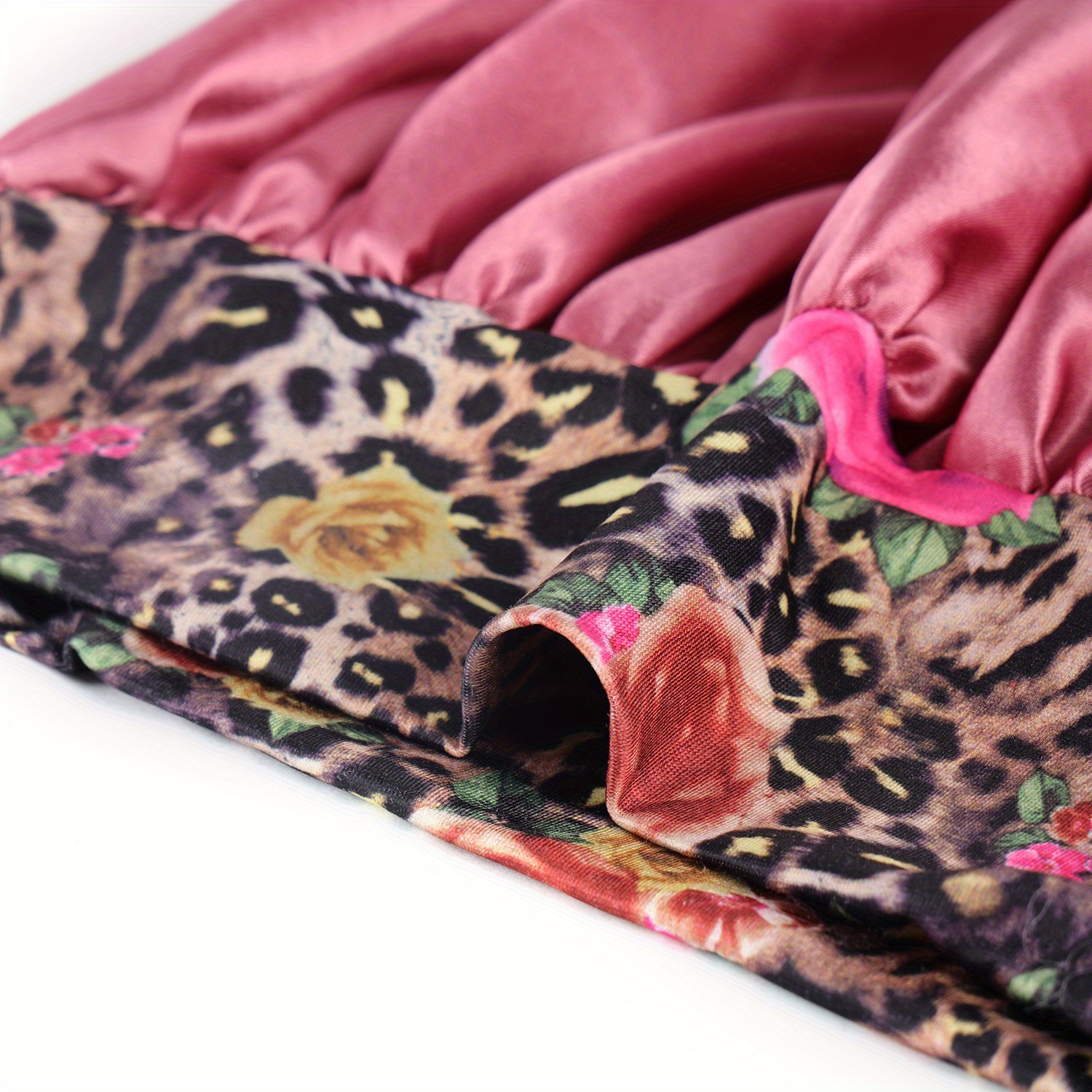 Elegant Large Satin Bonnet Jumbo Sleeping Bonnets Floral - Temu