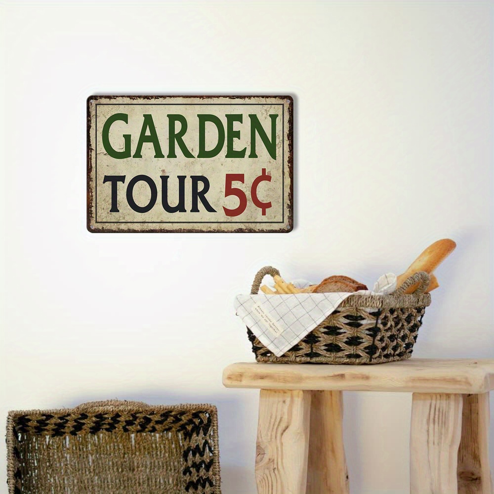 Garden Tin Sign Outdoor Gardening Metal Signs Garden Tours 5 - Temu ...