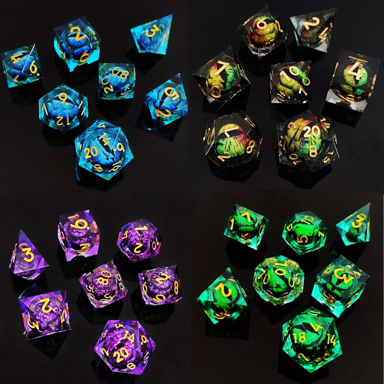 Dragon's Eye Dice Set Resin Dice Flowable Liquid Dragon's - Temu Canada
