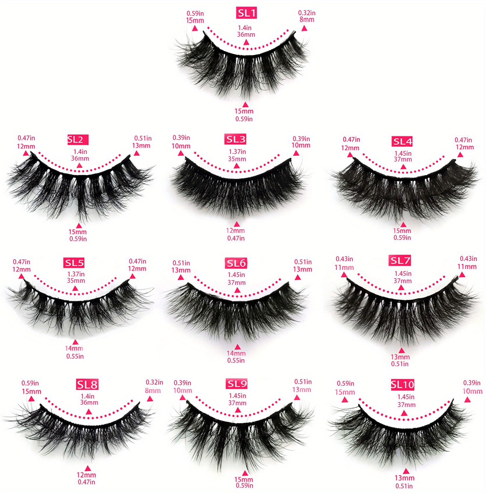 False Eyelashes Wispy Natural 3d Faux Mink Lashes Mixed - Temu New Zealand