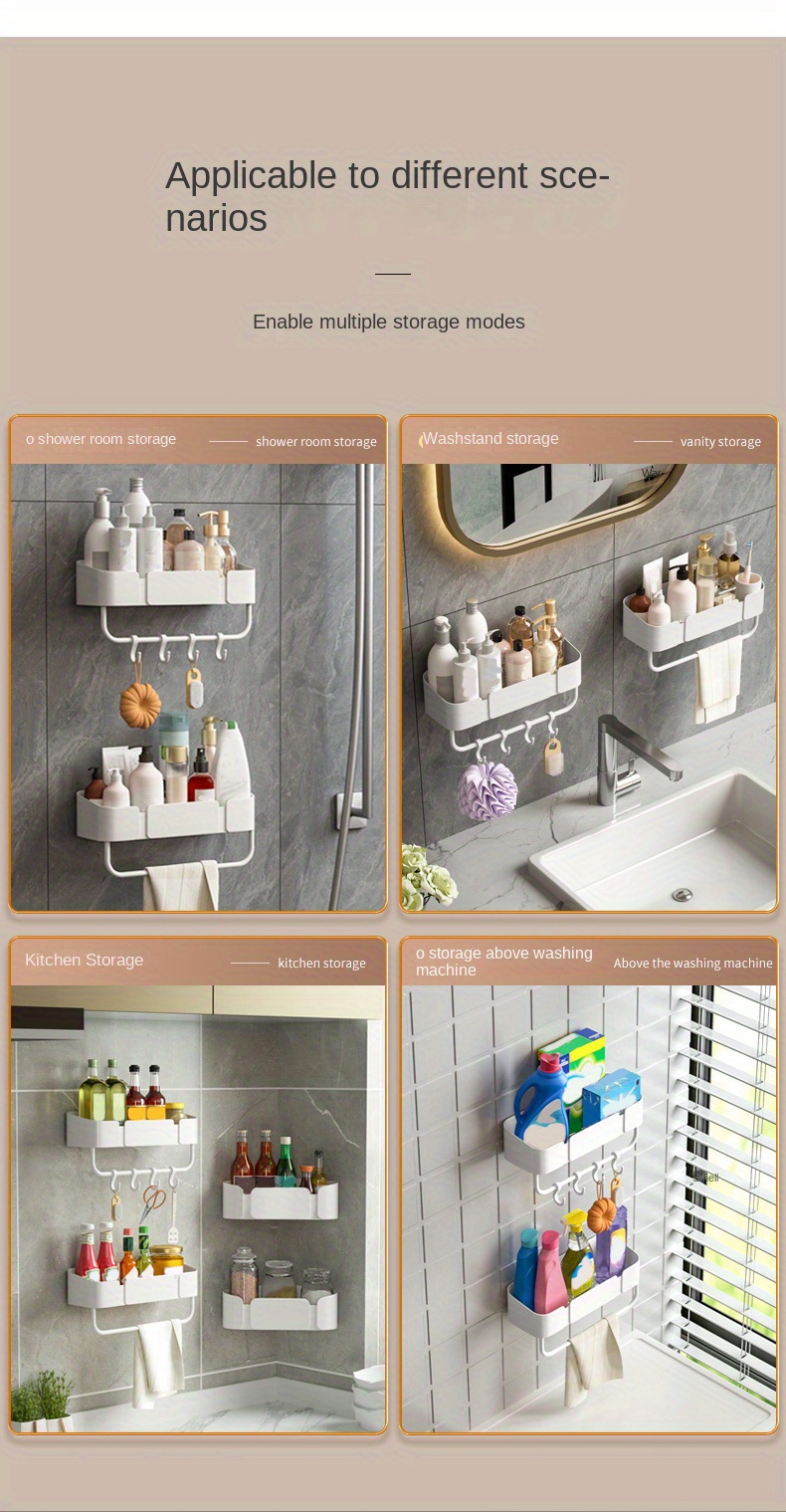 Bathroom Shampoo Lotion Shelf Toilet Washroom Storage Rack - Temu ...
