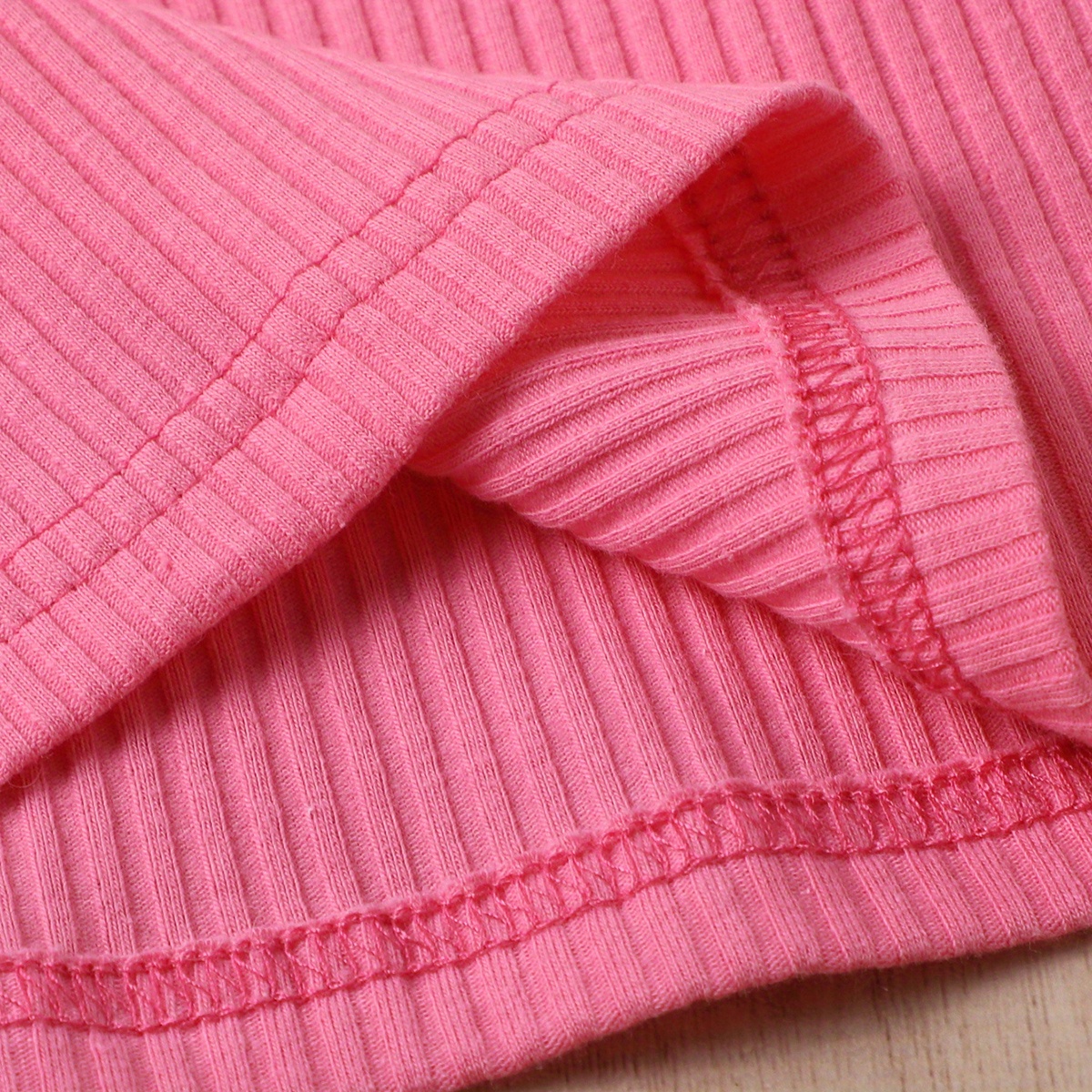 Cute Girls' Ribbed Knit High Neck Top Splicing Denim Skirt - Temu